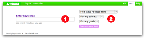 triand - search tests